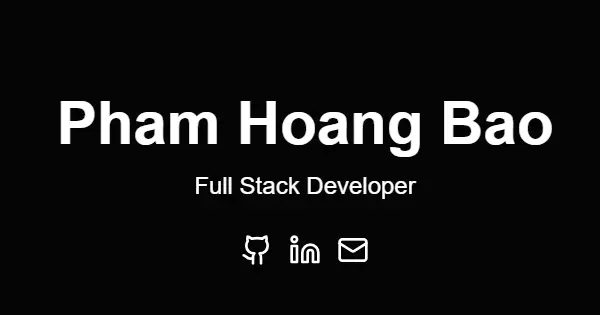 Pham Bao Portfolio